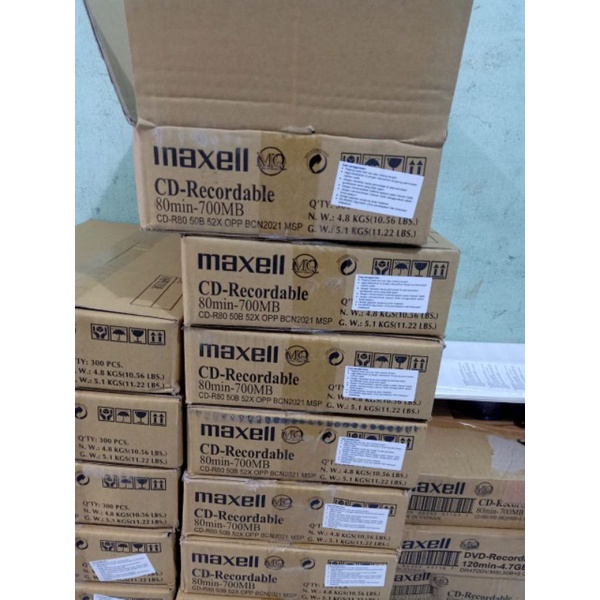 Jual CD-R Maxell 700mb 700 MB per dus isi 6pack (300pcs) | Shopee Indonesia
