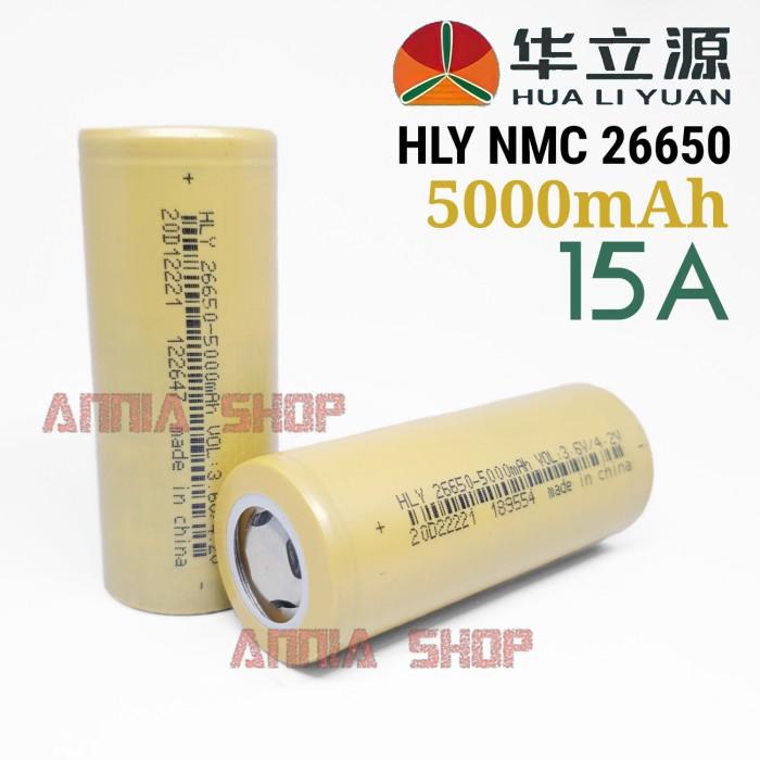 Jual HLY NMC 26650 5000mAh 15A BATERAI SENTER 3.7 VOLT HIGH CAPACITY ...