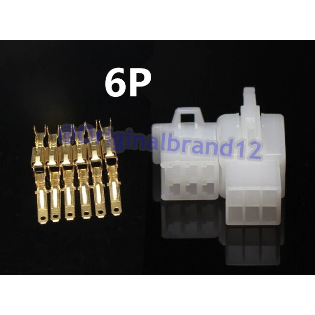Jual Socket 6 pin Kecil + Skun / Soket Motor / Konektor /Kabel Motor ...