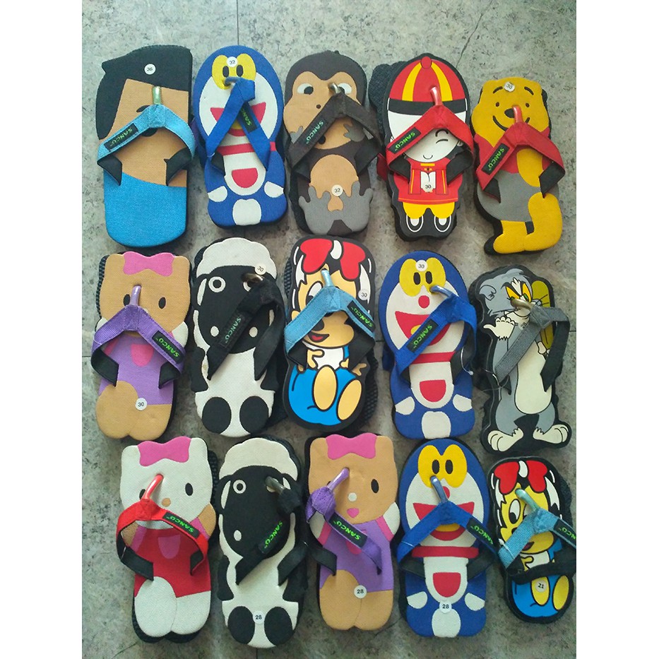 Jual Sancu Sandal Lucu Doraemon Hello Kitty Mickey Mouse Tom Jerry ...