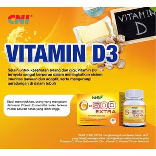 Jual CNI WELL 3 C 500 EXTRA VITAMIN C ( 30 TABLET ) | Shopee Indonesia