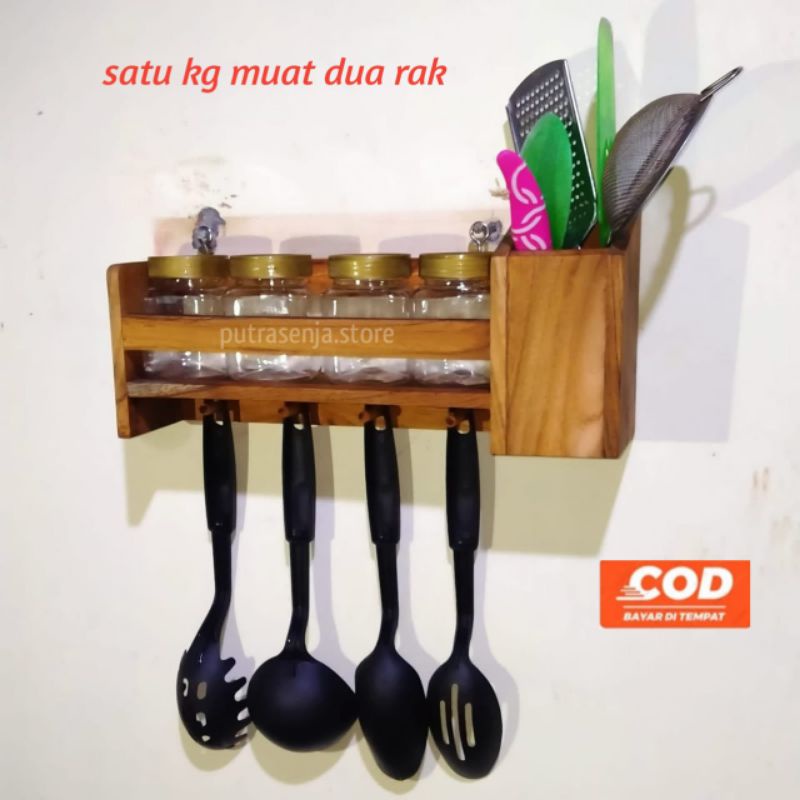 Jual Rak bumbu FREE 4 TOPLES Rak cantolan serbaguna rak dinding rak ...