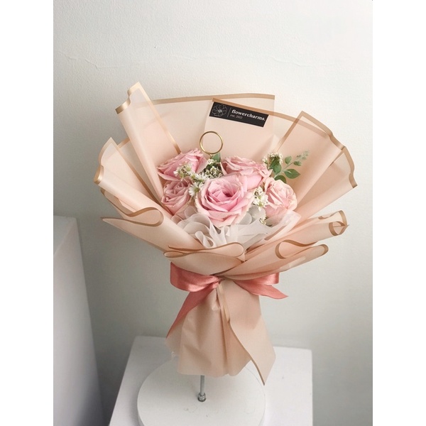 Jual Fresh flower Bouquet | Buket Bunga Mawar segar | Korean pastel ...