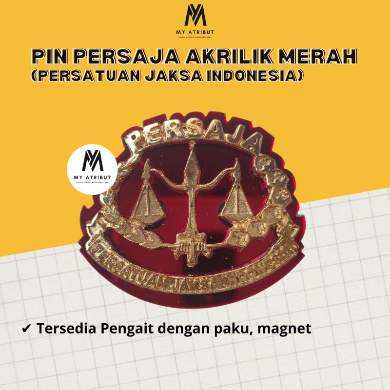 Jual Pin PERSAJA persatuan jaksa indonesia Terbaru Pin Kejaksaan RI ...