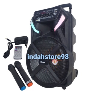 Jual Speaker Portable 12 inch DAT DT 1210FT X2 Bluetooth Karaoke Extra ...
