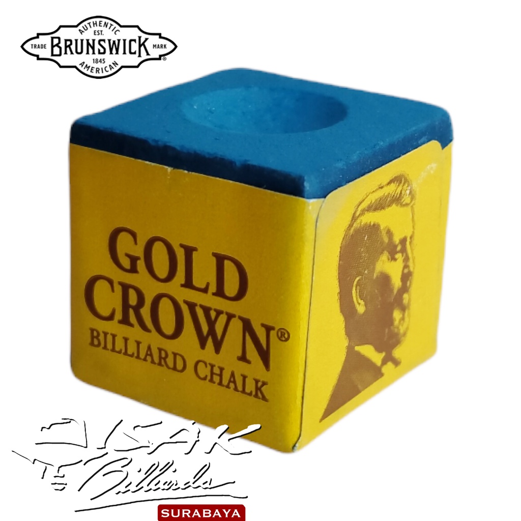 Jual Brunswick Original Chalk - Gold Crown Blue - Kapur Biliar Billiard ...