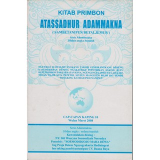 Jual Buku Kitab Primbon Jawa Kuno Terlengkap : Primbon Ajimantrawara ...