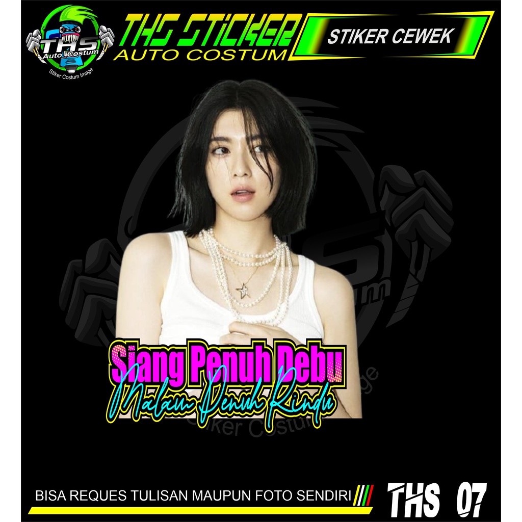 Jual Stiker Cewek Cantik Vinyl Bisa Request Custom Sticker Variasi ...