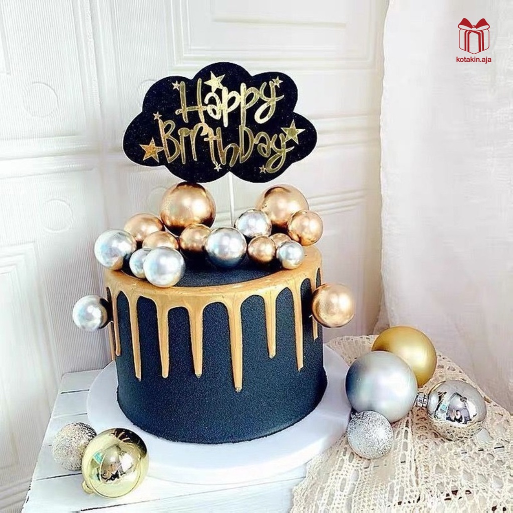 Jual Topper Kue Bola / Topper Bola Emas / Topper Bulat | DC31 | Shopee ...