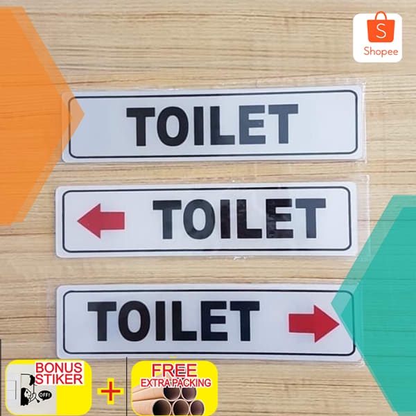 Jual Terlaris SIGN AKRILIK K3 RAMBU TOILET Rambu Akrilik TOILET Kanan ...