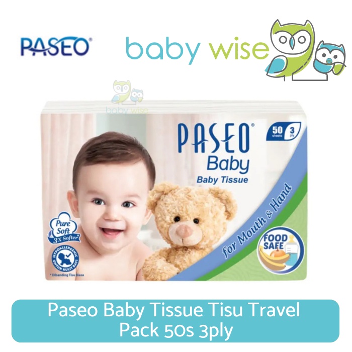 Jual Paseo Baby Tissue Pure Soft Travel Pack 50s | Shopee Indonesia