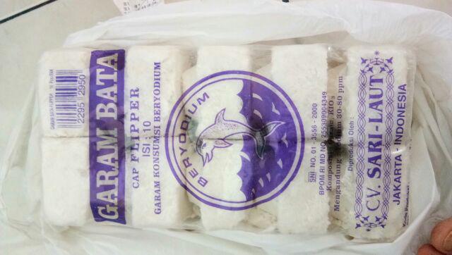 flipper garam bata 2kg beryodium halal dan bppom | Shopee Indonesia