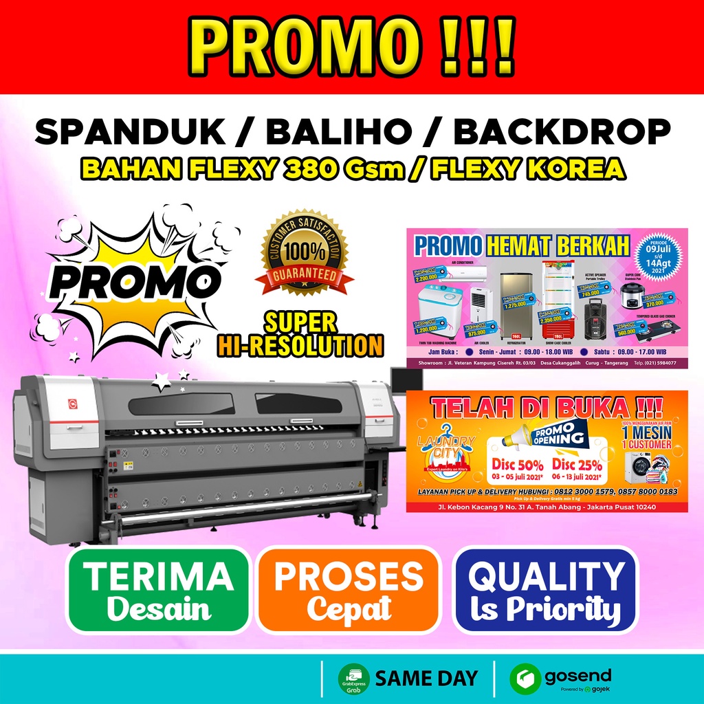 Jual PROMO Cetak Spanduk - Cetak Baliho - Cetak Banner - Flexi Korea 380gsm Indonesia|Shopee ...