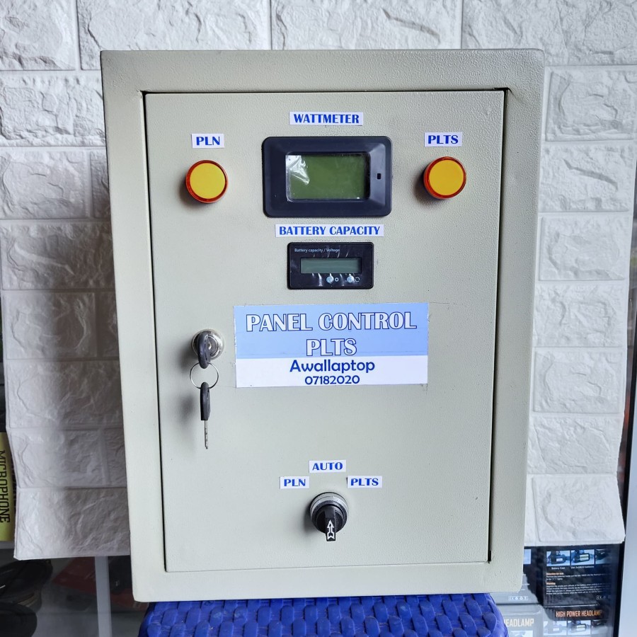 paket lengkap panel PLTS panel surya solar cell inverter SCC ATS ...