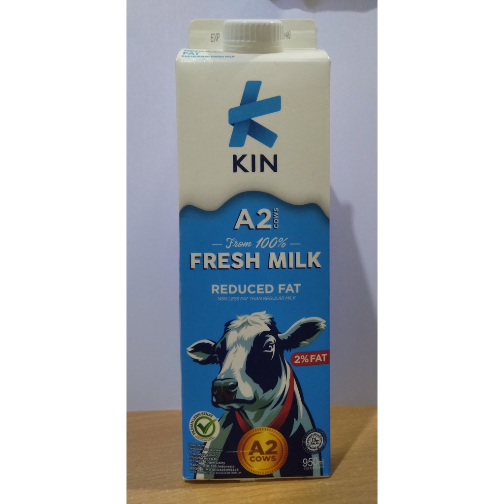 Jual Susu Segar A2 KIN Reduced Fat @ 950 ml | Shopee Indonesia