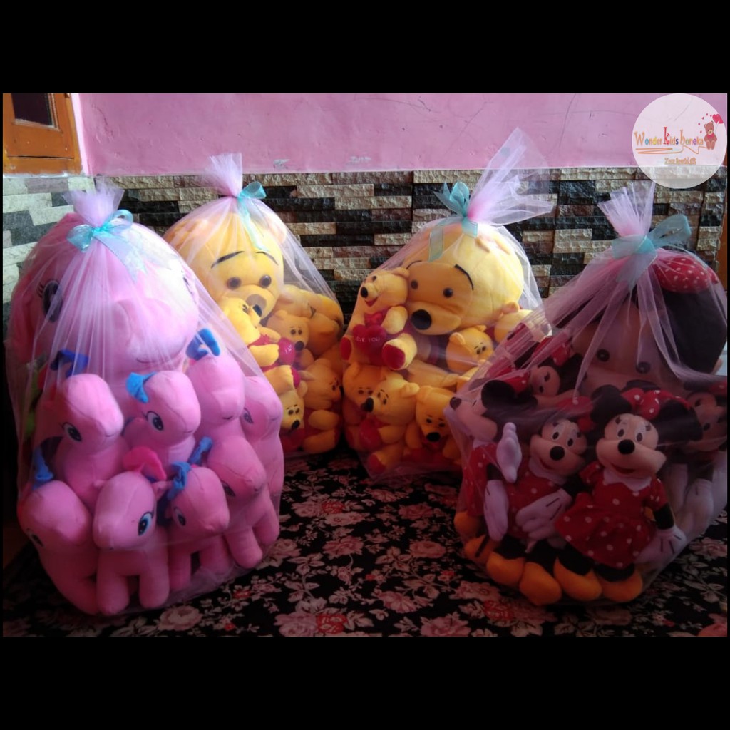 Jual BONEKA Jumbo Beranak DORAEMON HELLO KITTY MOUSE KUDA PONI MICKEY ...