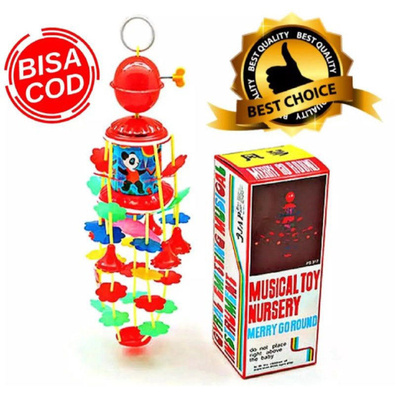 Jual Mainan Anak Bayi Edukasi Merry Go Round Musical Toy Nursery Mainan ...