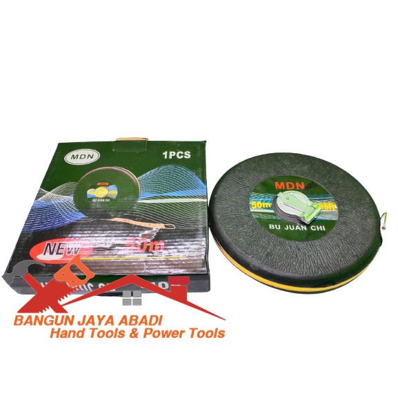Jual Meteran Rol Bulat Kulit Kain 50 Meter Measuring Tape Roll Tanah ...