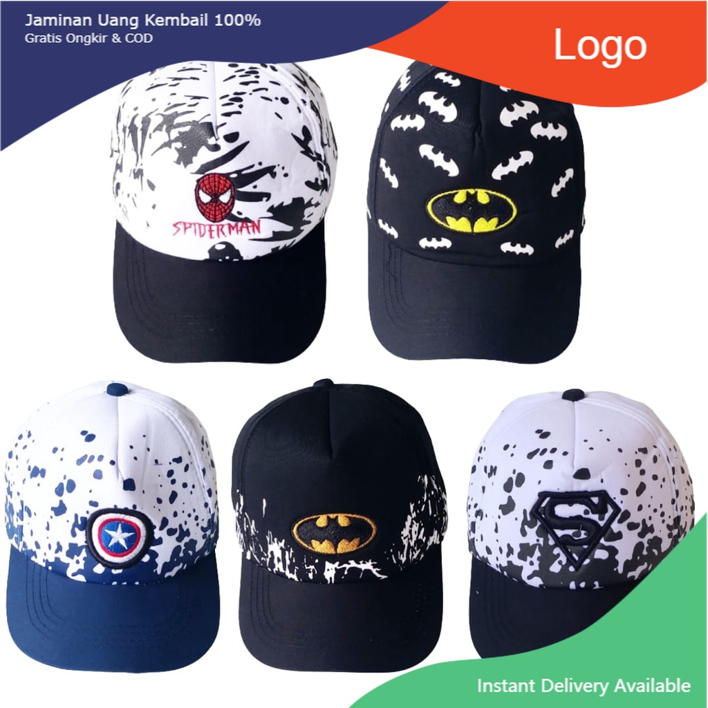 Jual arsyfa.shope TOPI MOVIE Topi Anak Lucu Model Superhero Usia 2 ...