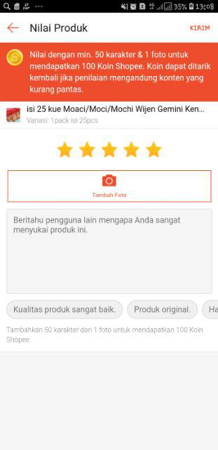 isi 25 kue Moaci/Moci/Mochi Wijen Gemini Kentangan Oleh2 khas Asli ...