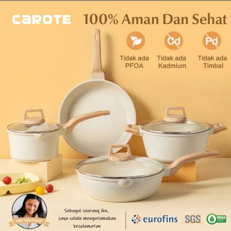 Jual Carote Set Ice Cream Wajan Panci Penggorengan Anti Lengket | Shopee Indonesia