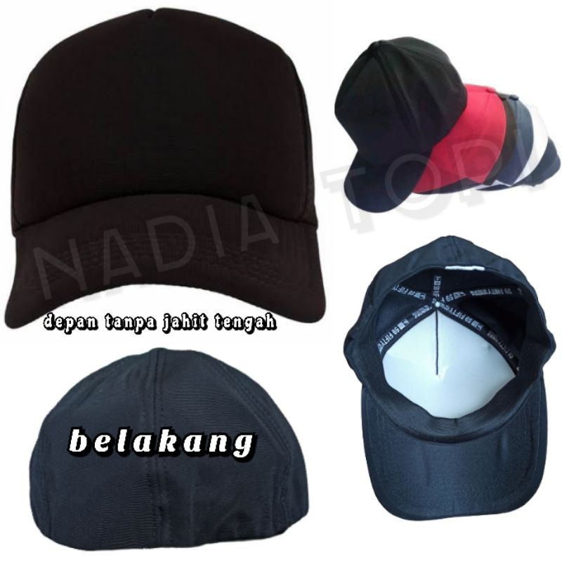 Topi Polos Built Up Bahan Original | Shopee Indonesia