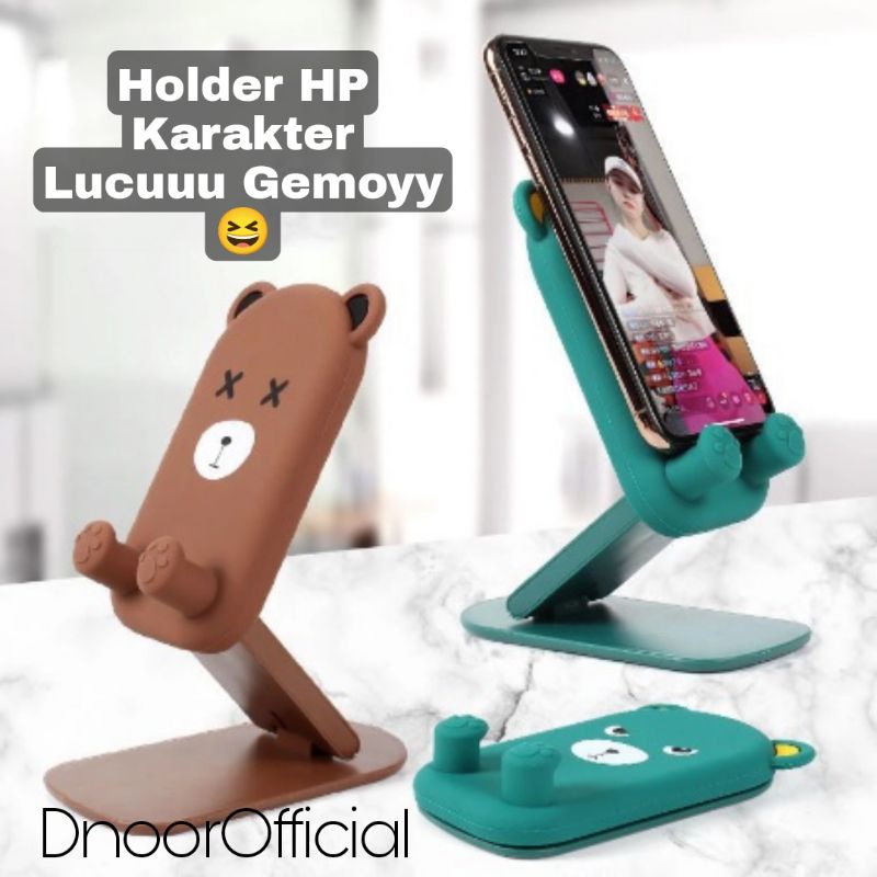 Jual Stand Holder HP Handphone Karakter Lucu HD40 / Holder Hape Lipat ...