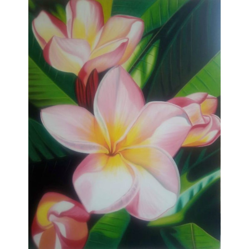 Jual Lukisan bunga kamboja | Lukisan indah | Lukisan alam | Lukisan ...