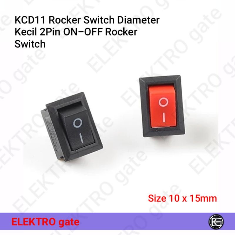 Jual KCD11 Rocker Switch Diameter Kecil 2Pin ON-OFF Rocker Switch ...
