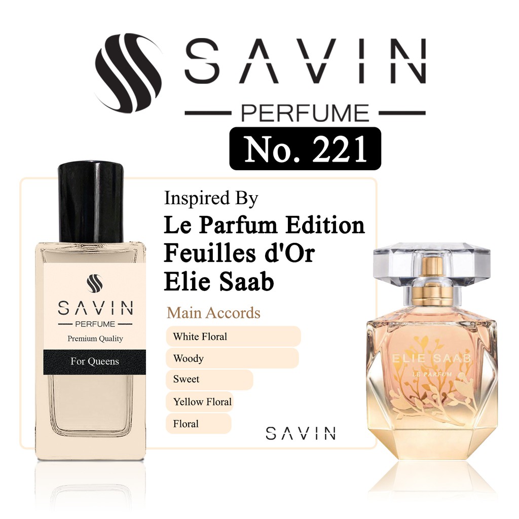 SAVIN No.221 Inspired By Le Parfum Edition Feuilles d'Or | Shopee Indonesia