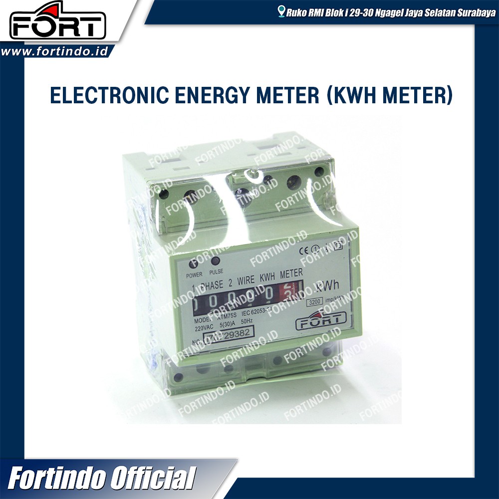Jual Kwh Meter XTM75S Analog 1 Phase Single 5 10 20A Din Rail Dinrell Kwhmeter Energy Meter FORT ...