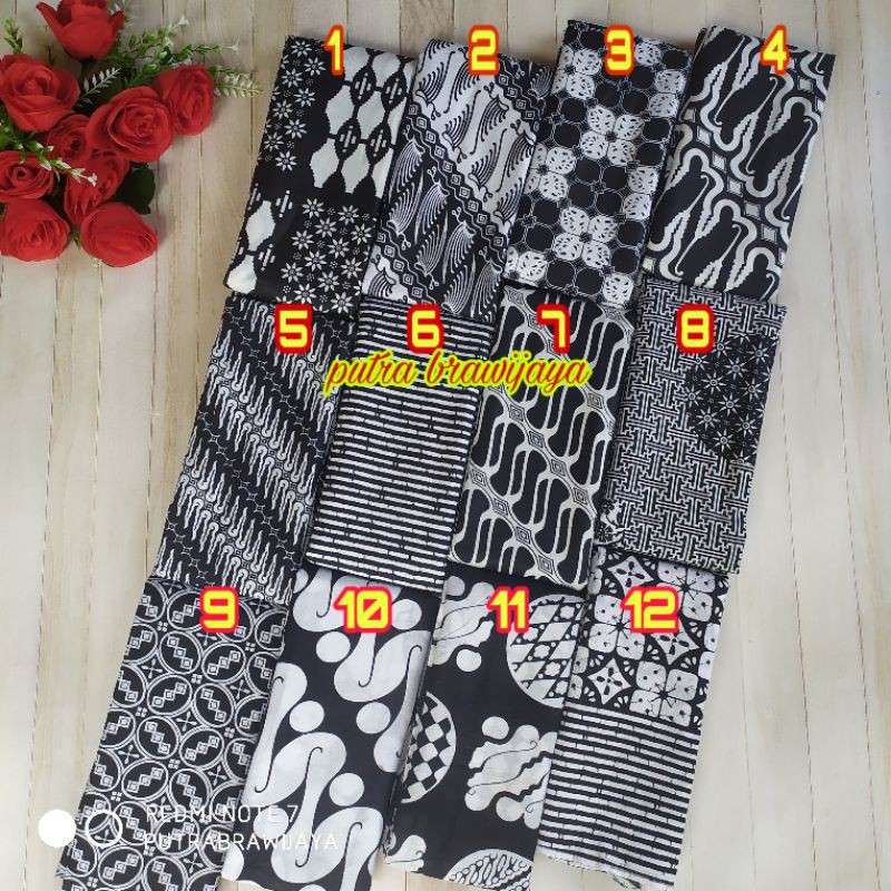 Jual Cf kain batik monochrome indigo batik printing garutan murah batik ...