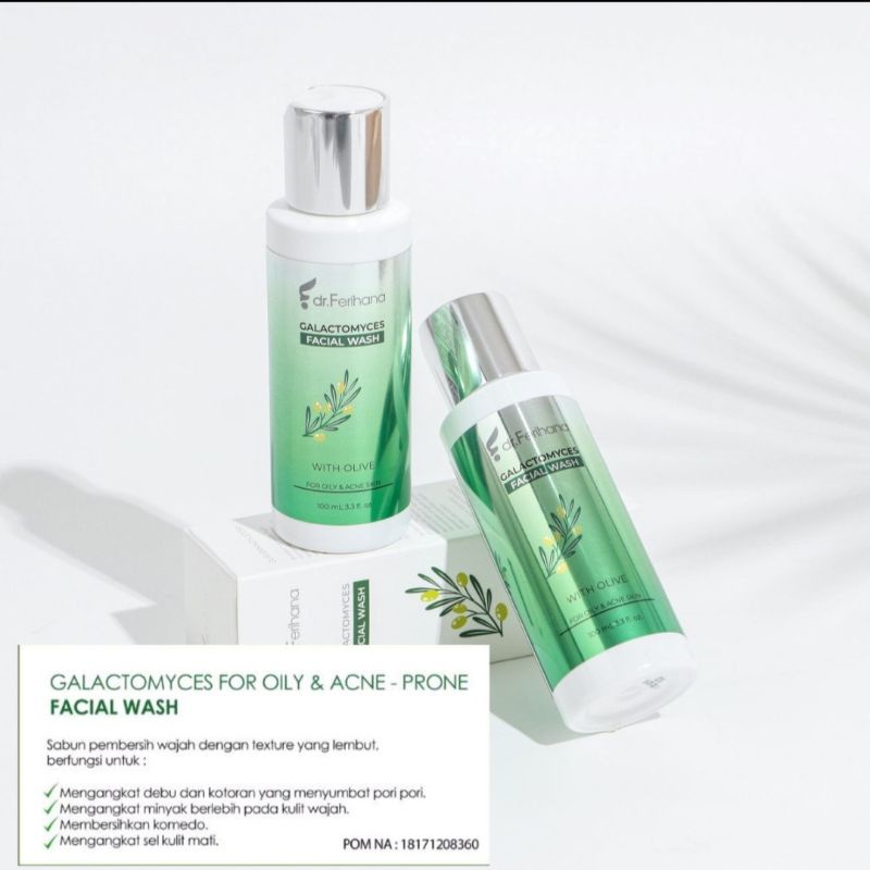 Jual Galactomyces Facial wash for oily & acne dr Ferihana | sarasdrferihanacosmetics | Shopee ...