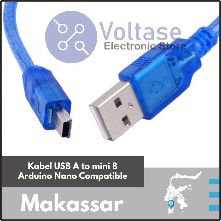 Jual Kabel USB A to mini B Arduino Nano hardisk Compatible | Shopee ...