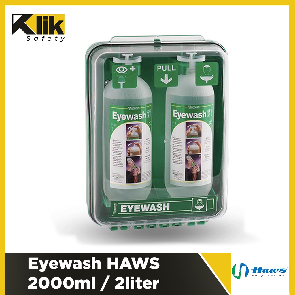 Jual Pencuci Mata Darurat Eyewash HAWS 2000ml 2liter | Shopee Indonesia