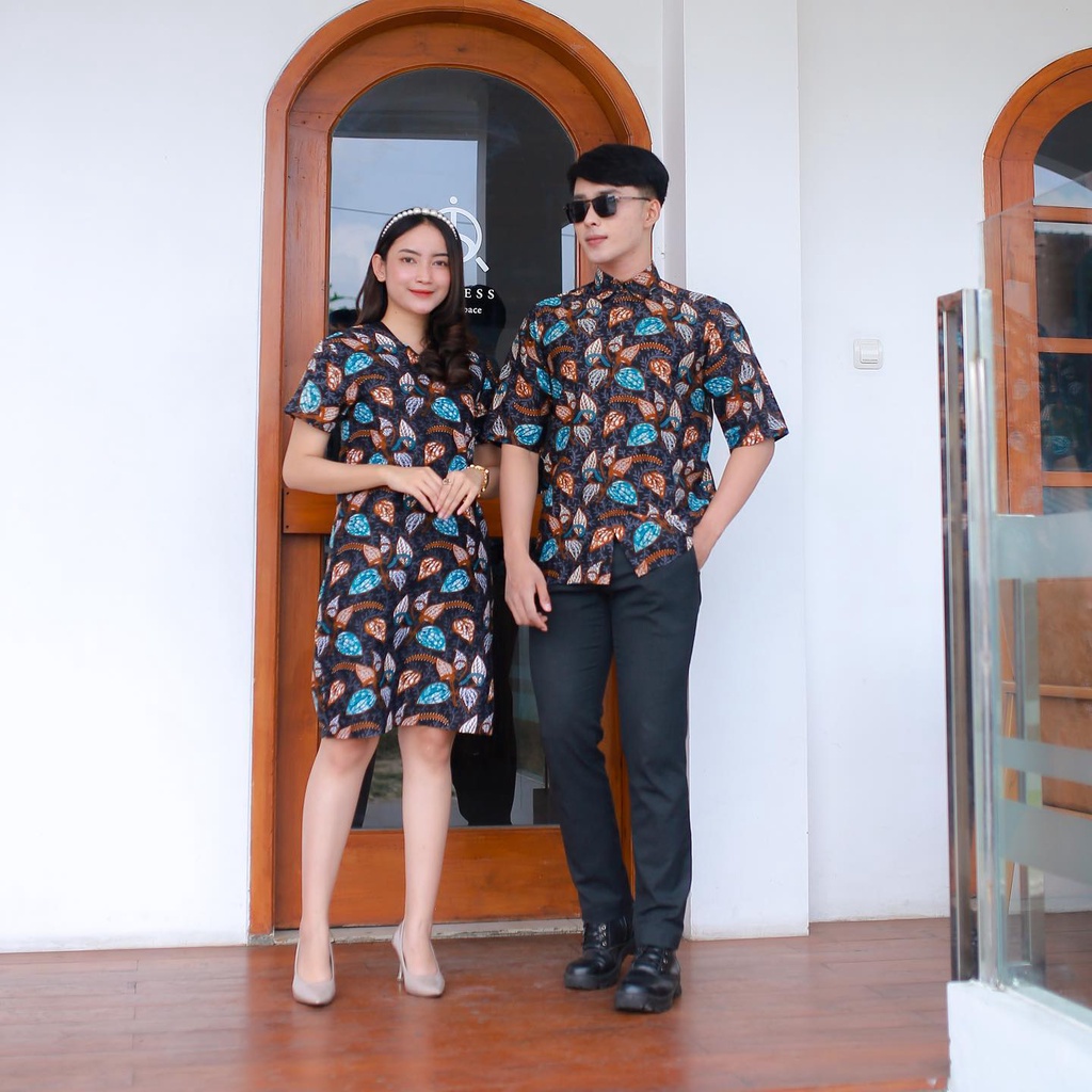 Jual Benang Raja Batik Couple Pria Wanita Motif Daun Sirih | Shopee ...
