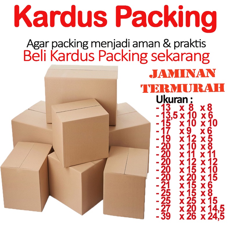 Jual KARDUS PACKING | DUS KARTON | BOX PACKING BARU COKLAT POLOS ...