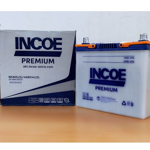 Jual AKI Basah INCOE Premium NS60LS / 46B24LS (12V/45Ah) | Shopee Indonesia