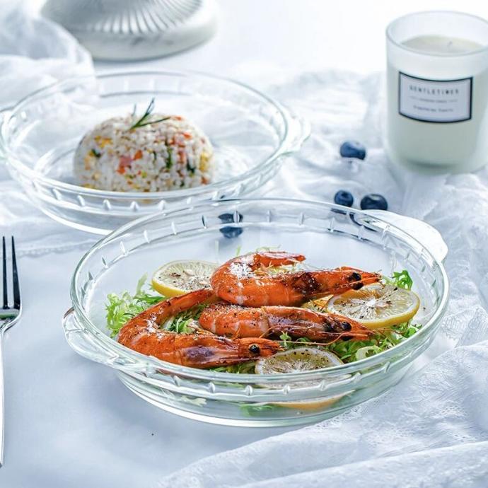 Jual >*>*>*>*] Piring Pirex Kaca 1.3 Liter Oven Microwave Safe ...