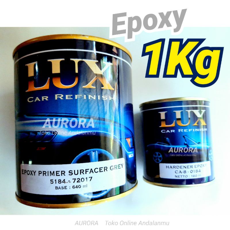 Jual Epoxy LUX Primer Surfacer Grey Poxy Poksi Abu abu 1Kg 1 Kilo Dasaran Poxy Epoxy luk ...