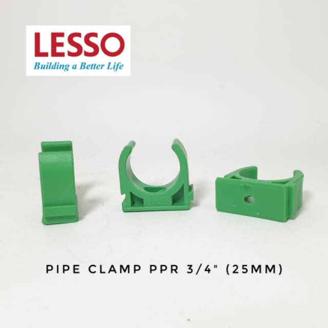 Jual LESSO PPR PIPE CLAMP / KLEM 3/4 INCH (25MM) | Shopee Indonesia