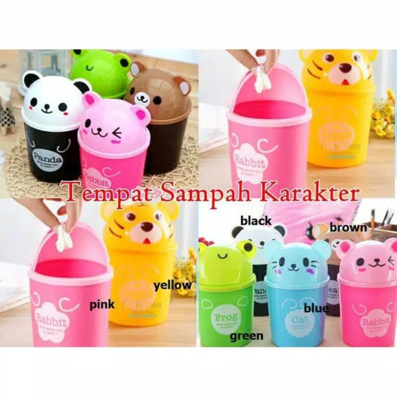 Jual Tempat Sampah Kecil Kotak Sampah MINI Karakter Untuk Di Meja ...