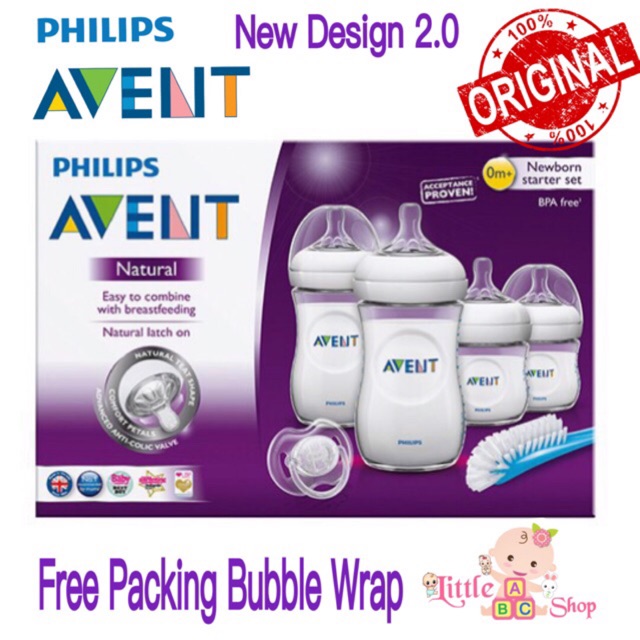 Jual Philips Avent Natural newborn starter set / botol susu avent ...