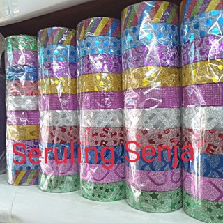 Jual ISOLASI / SOLATIF WARNA WARNI / SOLATIP FANCY GLITER 1 ROLL ISI 10 ...