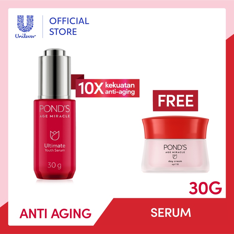 Jual Buy Ponds Age Miracle Ultimate Youth Serum 30G Get Youthful Glow ...