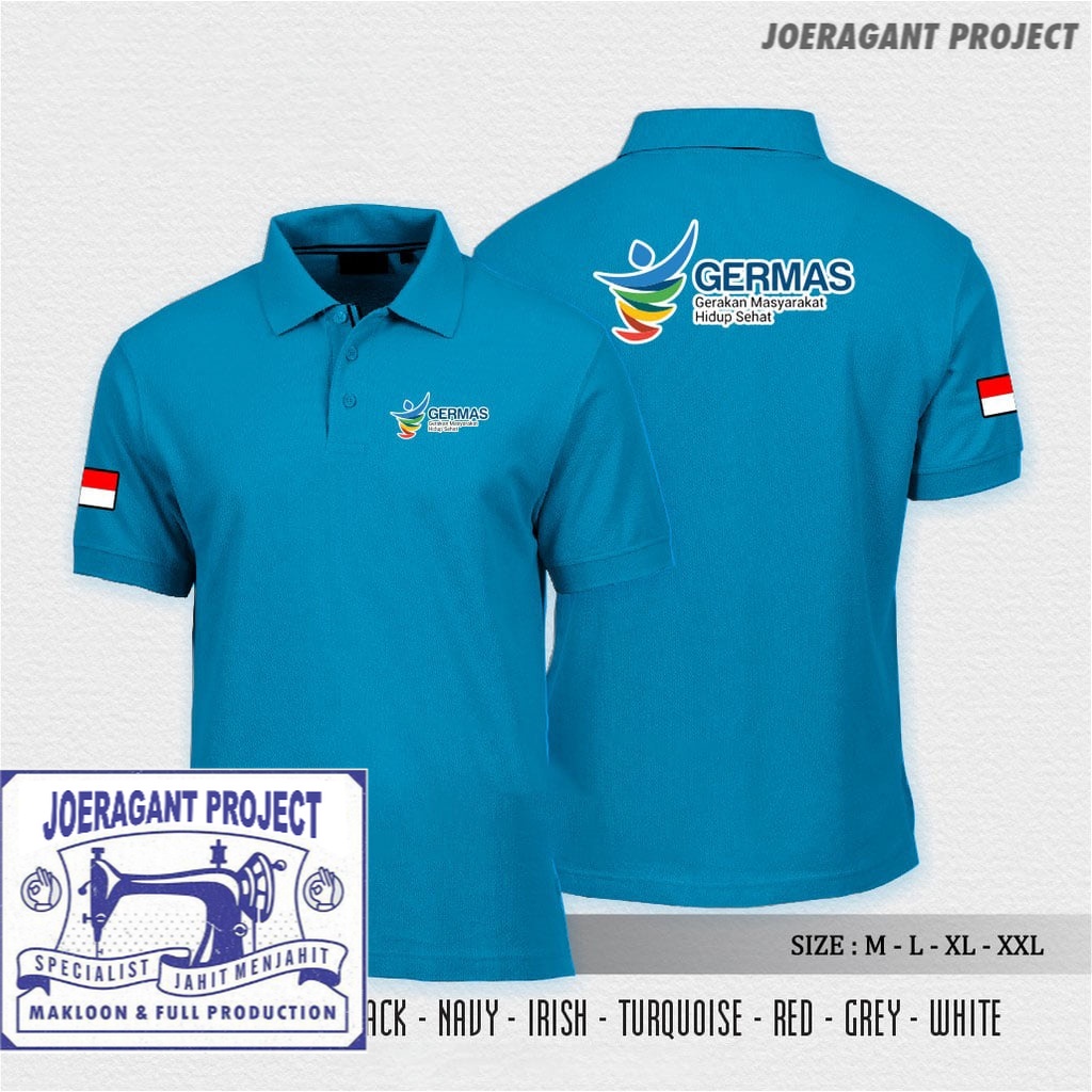 Jual polo shirt germas / baju kerah gerakan masyarakat hidup sehat ...