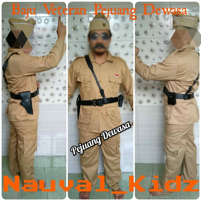Jual Baju Kostum Pejuang Veteran Bung Tomo Dewasa - Cokelat, M | Shopee ...