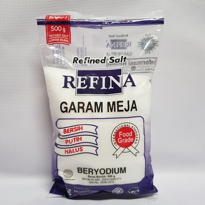 Jual HARGA PROMO ! Garam REFINA GARAM MEJA BERYODIUM 500 GR Indonesia ...