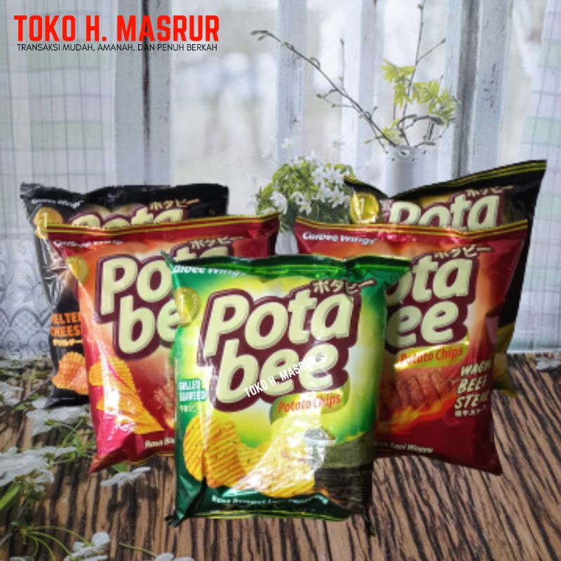 Jual Keripik Kentang Potato Pota bee 68gr | Pota Bee Melted cheese 57gr ...