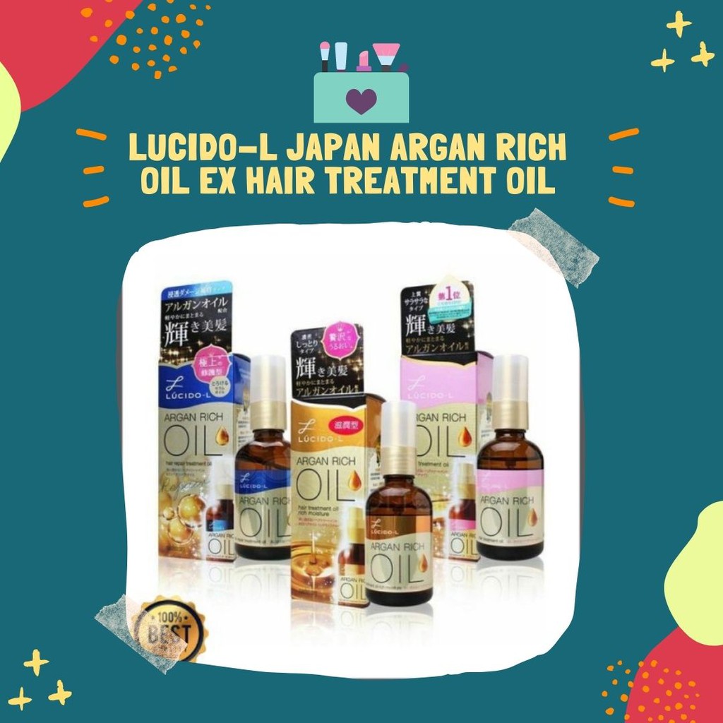 Jual LUCIDO-L japan argan rich oil ex hair treatment oil 60ml | Shopee ...